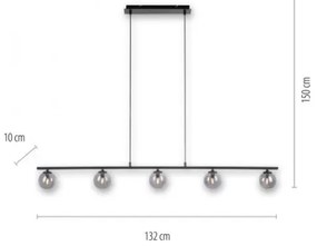 Paul Neuhaus 2026-18 - LED Lustr na lanku WIDOW 5xG9/3W/230V