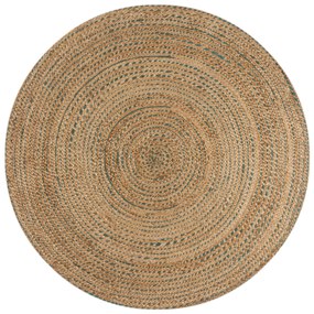 Flair Rugs koberce Kusový koberec Capri Jute Natural/Blue kruh ROZMĚR: 133x133 (průměr) kruh