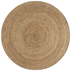 Flair Rugs koberce Kusový koberec Capri Jute Natural/Blue kruh ROZMĚR: 180x180 (průměr) kruh