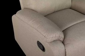 LuxuryForm DESIGN Televizní křeslo CARLOS s polohováním - béžové