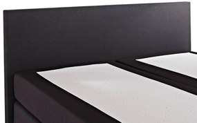 Čalouněná kontinentální postel 180 x 200 cm černá PRESIDENT Beliani