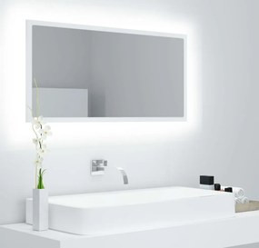 vidaXL LED koupelnové zrcadlo 90 x 8,5 x 37 cm akrylové [804937] Barva: Bílá