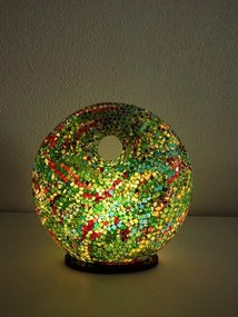 Stolní lampa DONAT zelená, 36 cm, mozaika, ruční práce