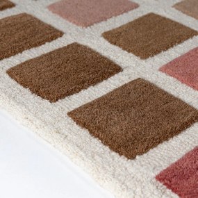 Růžový ručně tkaný vlněný koberec 140x200 cm Renga Wool – Flair Rugs