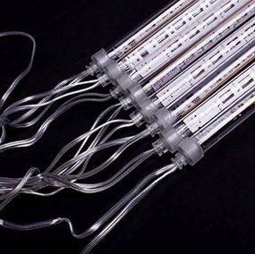 Vánoční LED kapající rampouchy - 8ks, 30cm, různé barvy na výběr Barva: Studená bílá