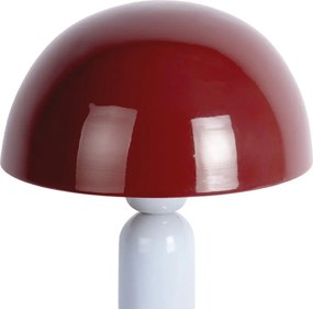 Vínová/světle modrá kovová stolní lampa (výška 30 cm) Firenze round – Leitmotiv