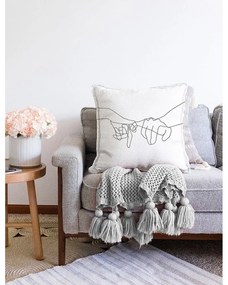 Povlak na polštář s příměsí bavlny Minimalist Cushion Covers Pinky, 55 x 55 cm