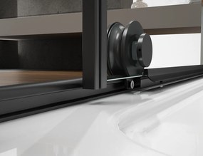Gelco Spirit Black sprchové dveře do niky 130 x 200 cm posuvné černá čiré sklo GI1013B