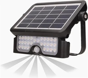 Solární reflektor ORNO AD-SL-6108BLR4, 500lm, IP65, 4000K, 2x1500mAh, černá