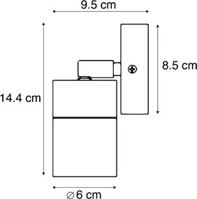 Chytré venkovní nástěnné svítidlo černé IP44 vč. WiFi GU10 - Solo