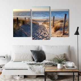 Vícedílný obraz Pláž Severního Moře 3D Nedostatek Nedostatek Přírodní plátno 180x120