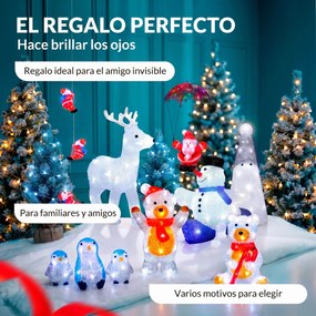 LED akryl figurka Vánoce Teddy sedící