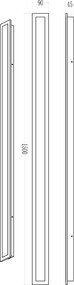 Nástěnné LED svítidlo Wow, 1x LED 30w, 3000-6500k, 3CCT, (150 cm)