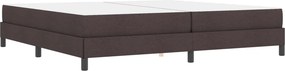 Postel s boxspringem Tmavě hnědá 200 x 200 cm textil 3398517