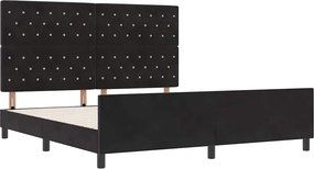 Postel s boxspringem s čelo Černá 180 x 200 cm samet 3344893
