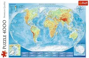 Trefl - Puzzle - Velká mapa světa / 4000 dílků / 136 x 96 cm