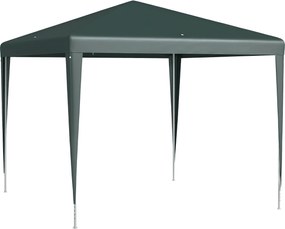 Outsunny Altán 2.7x2.7m Obdélníkový Voděodolný Stabilní Zimní Altán Party Stan Zahradní Altán Marquee pro Kempování Zahrada, Tmavě zelená | Aosom