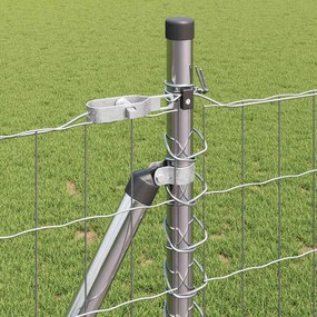 Zahradní euro plot s betonovým základem 25 x 0,8 m Stříbrná 3351030