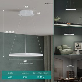 LED lustr na lanku osvětlení ALIVETTA 7287 LED/16W/100-260V 3000-6000K