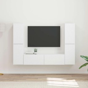 Sestava TV skříněk 6 ks Bílá Kompozitní dřevo 3409105