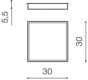Moderní LED stropní svítidlo Monza II S 30 3000K černé