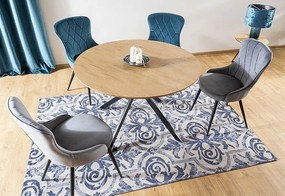 Casarredo - Komfort nábytek Designová jídelní židle PIKA velvet tyrkysová/černý kov