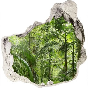 Wallmuralia Samolepící díra nálepka Tropický les 75x75 cm