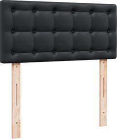 Box spring postel s matrací černá 80 x 200 cm umělá kůže 3288396