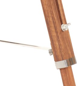 Stojací lampa stativ medově hnědá a šedá masivní teak 141 cm 288078