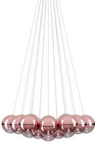 Lodes 22125 5527 Random Cloud 19 ø23, závěsné svítidlo LED 19 x 5W 2700K, červeno-zlaté sklo, rozměr 115x103cm