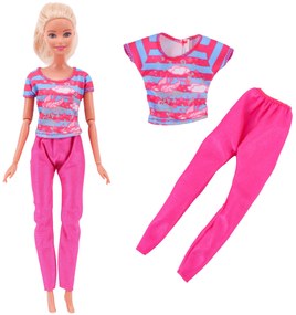Šatičky pro panenku Barbie - kalhoty + triko (30 cm) Barva: L331