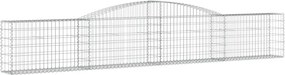 Klenuté gabionové koše 6 ks 400x30x60/80 cm pozinkované železo 3146844