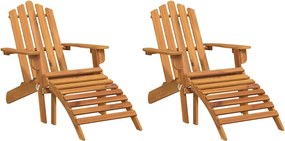 Zahradní židle Adirondack s podnožkami 2 ks masivní akácie 3145015