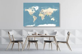 Obraz stylová vintage mapa světa - 90x60 cm