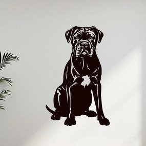 dřevo života Dřevěný obraz Cane Corso Zvolte rozměr (cm): 39x60, Zvolte barvu dekoru: Černá