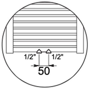 VIMA Cordivari Vima - Radiátor 1775x600 mm, chrom 3551650001319