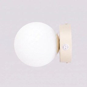 Sollux Lighting Nástěnné svítidlo YOLI 1 béžové s vypínačem