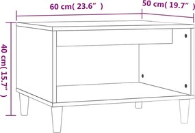 vidaXL Konferenční stolek 60x50x40 cm kompozitní dřevo [812673] Barva: Černá