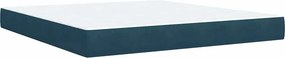 Box spring postel s matrací tmavě modrá 180x200 cm samet 3285660