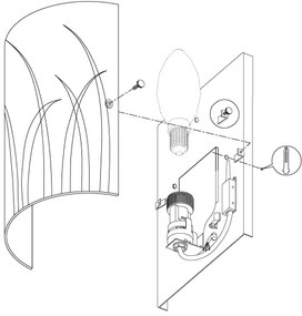 Eglo 92742 - Nástěnné svítidlo RIVATO 1xE14/42W/230V