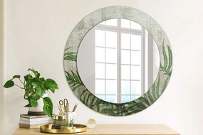 Kulaté dekorativní zrcadlo Kapradiny listy fi 60 cm