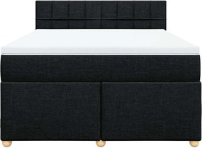 Box spring postel s matrací černá 140 x 190 cm textil 3286677