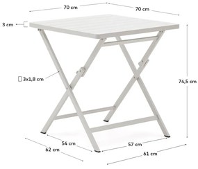 Kovový zahradní jídelní stůl 70x70 cm Torreta – Kave Home