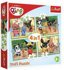 Trefl Puzzle 4v1 Bingův šťastný den