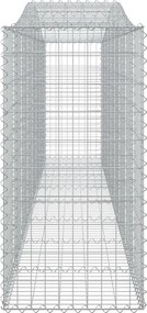 Klenuté gabionové koše 7 ks 400x50x100/120cm pozinkované železo 3145961