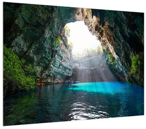 Obraz jeskyně s vodní plochou (70x50 cm)
