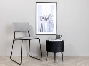 Kenth jídelní židle světle šedý samet