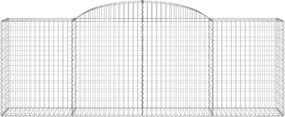 Klenuté gabionové koše 15ks 300x50x100/120cm pozinkované železo 3146713