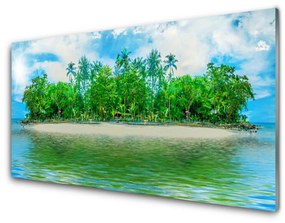 Obraz na skle Moře Ostrov Krajina 120x60 cm