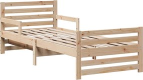 Rám postele s rozšiřitelnou matrací s čelo Hnědá 80 x 200 cm 3385955